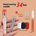 34-Piece Hand Sewing Tool Kit, Portable DIY Sewing Needle & Thread Set ...