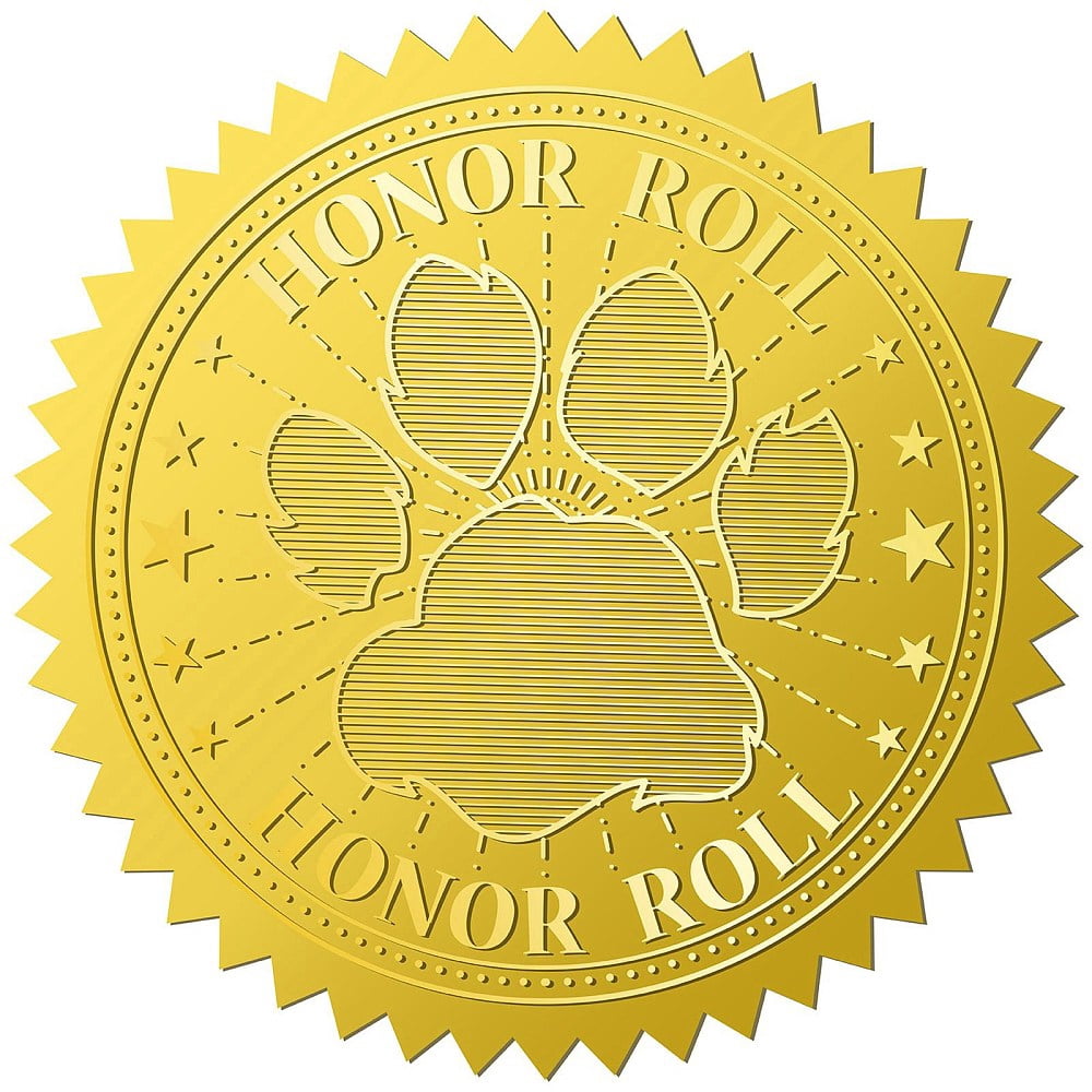 34 Sheets Self Adhesive Gold Foil Embossed Stickers Round Dot Medal ...