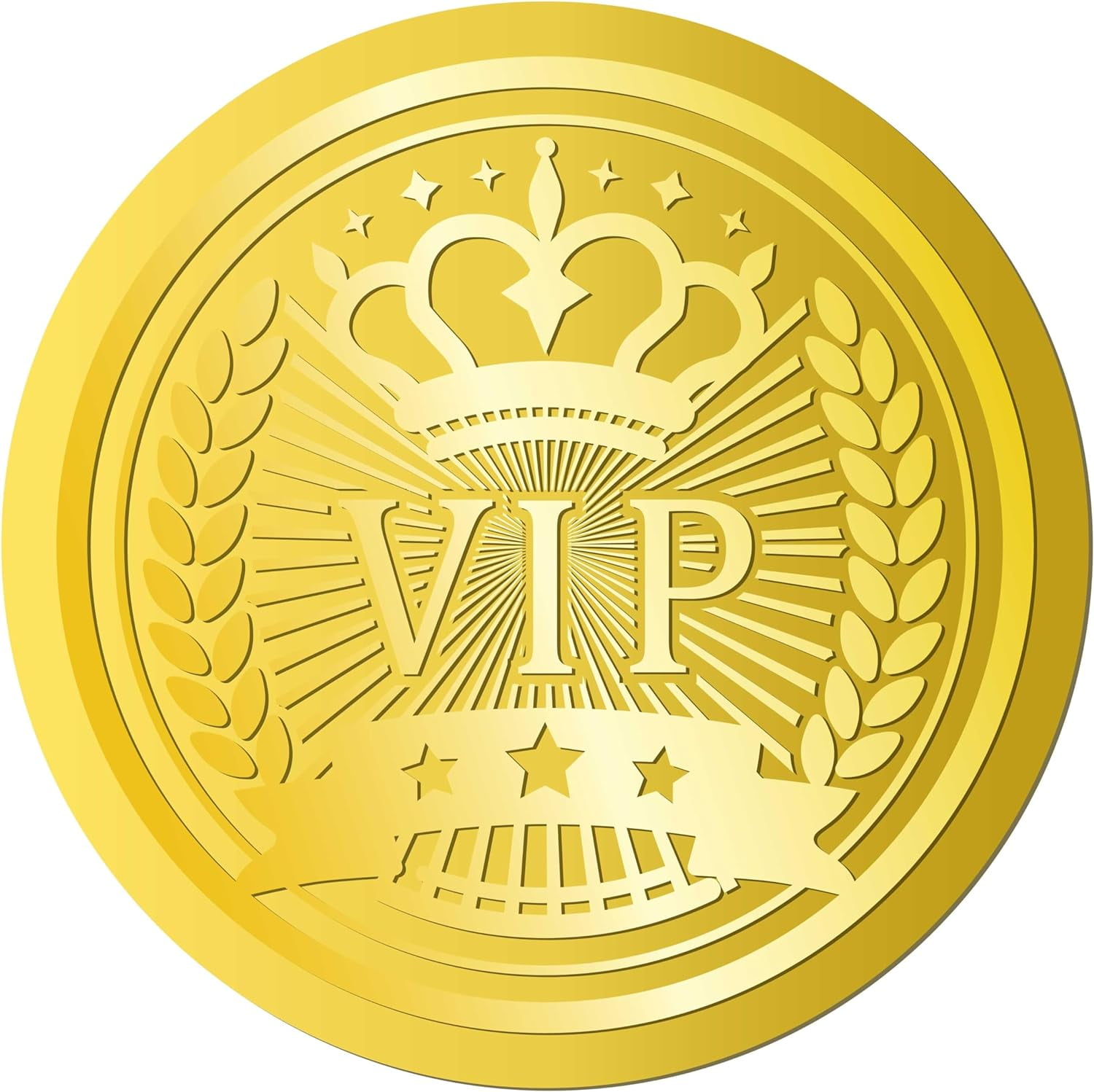 34 Sheets Self Adhesive Gold Foil Embossed Stickers Round Dot VIP Medal ...