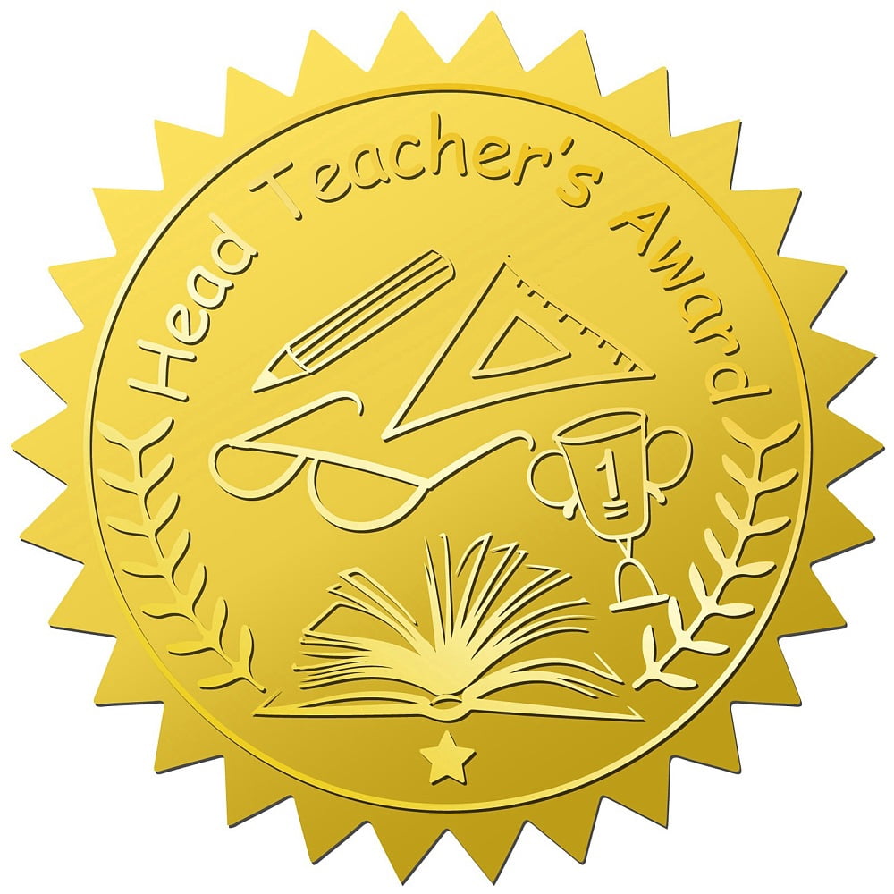 34 Sheets Teacher Self Adhesive Gold Foil Embossed Stickers Round Dot ...