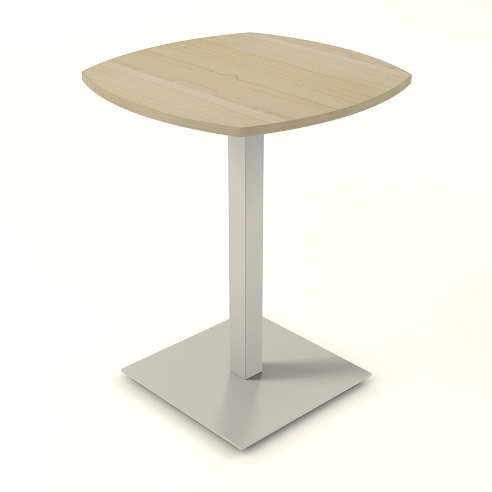 34" Small Arc Boat Bistro Height Table Square Metal Base Bar Table ...