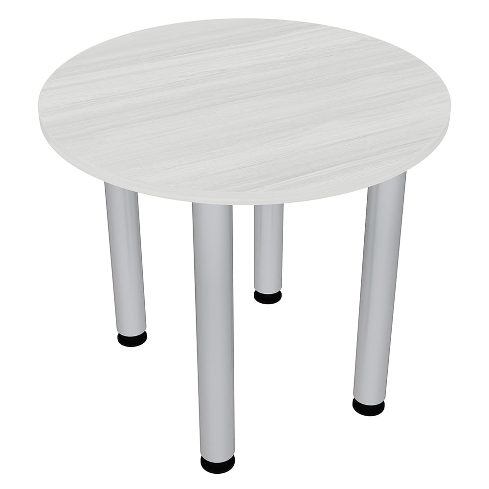 34" Small Round Table Metal Post Legs Conference Room Breakroom ...
