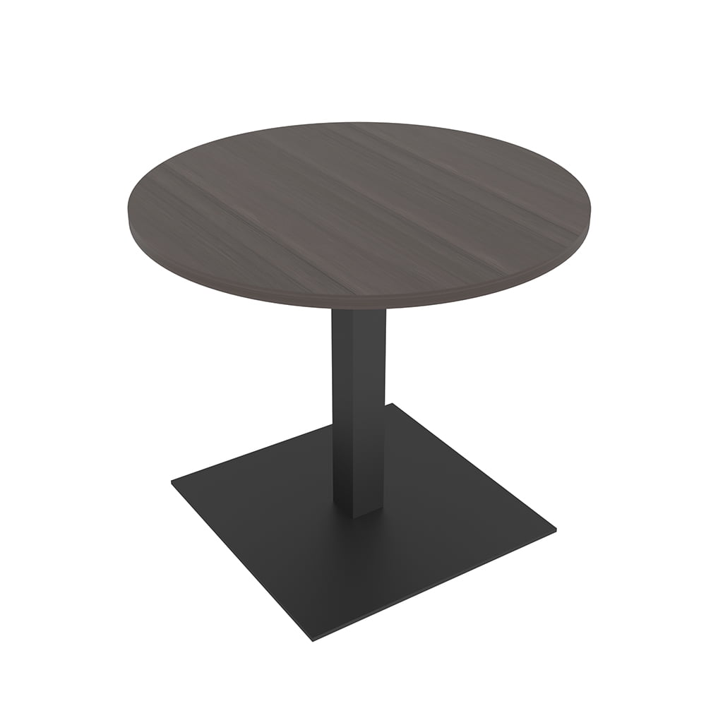 34" Small Round Table Square Metal Base Conference Room Breakroom ...