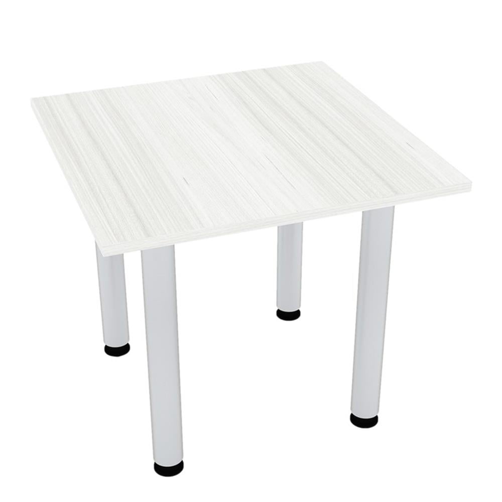 34 Small Square Conference Table Post Legs Engineered Wood White ...