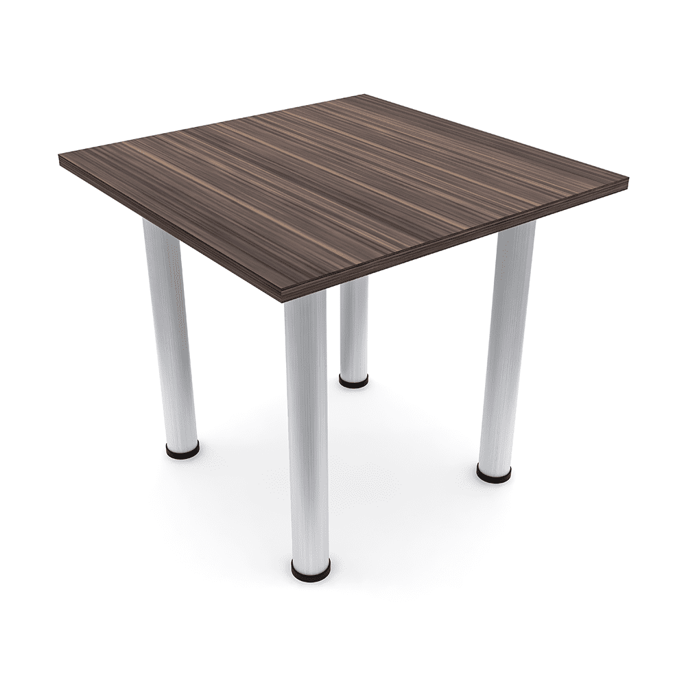 34" Small Square Table Metal Post Legs Conference Room Breakroom ...