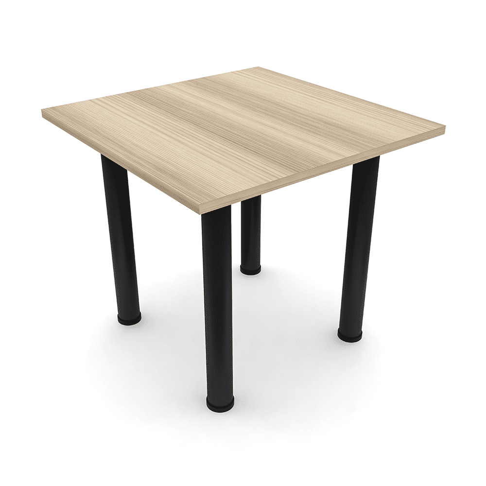 34" Small Square Table Metal Post Legs Conference Room Breakroom ...