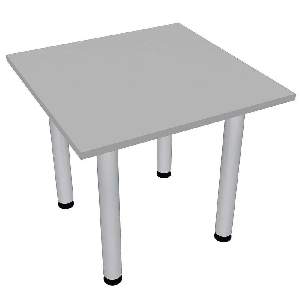 34" Small Square Table Metal Post Legs Conference Room Breakroom ...