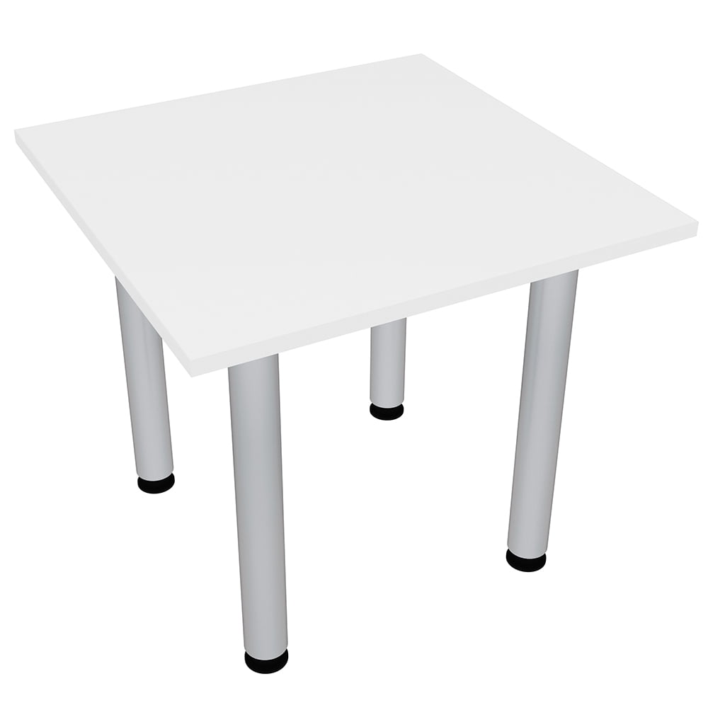 34" Small Square Table Metal Post Legs Conference Room Breakroom ...