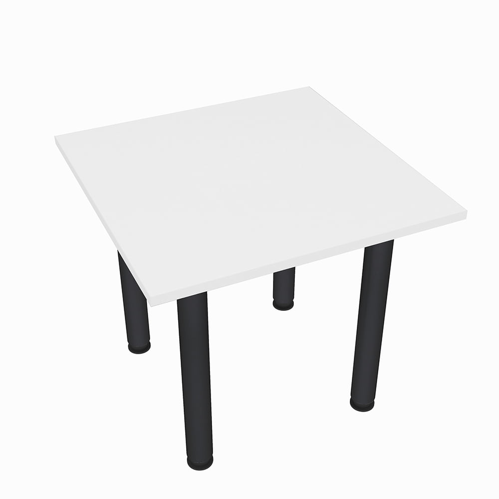 34" Small Square Table Metal Post Legs Conference Room Breakroom ...