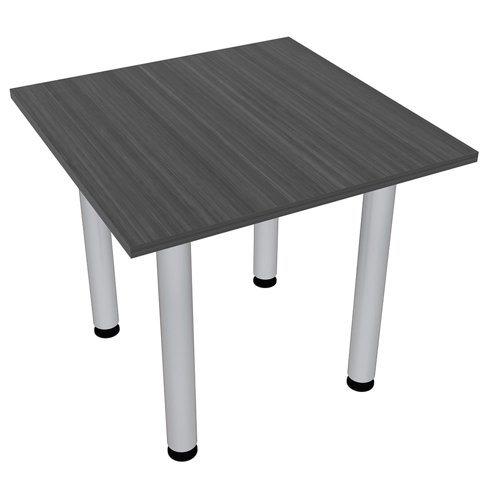 34" Small Square Table With Metal Post Legs Breakroom Table Clearance ...