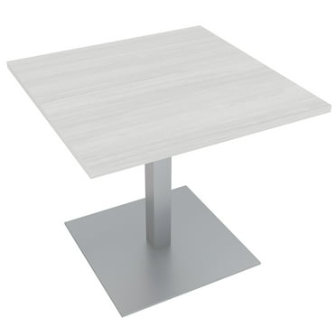 4 Person Square Meeting Table With Square Metal Base 46" Square Table ...