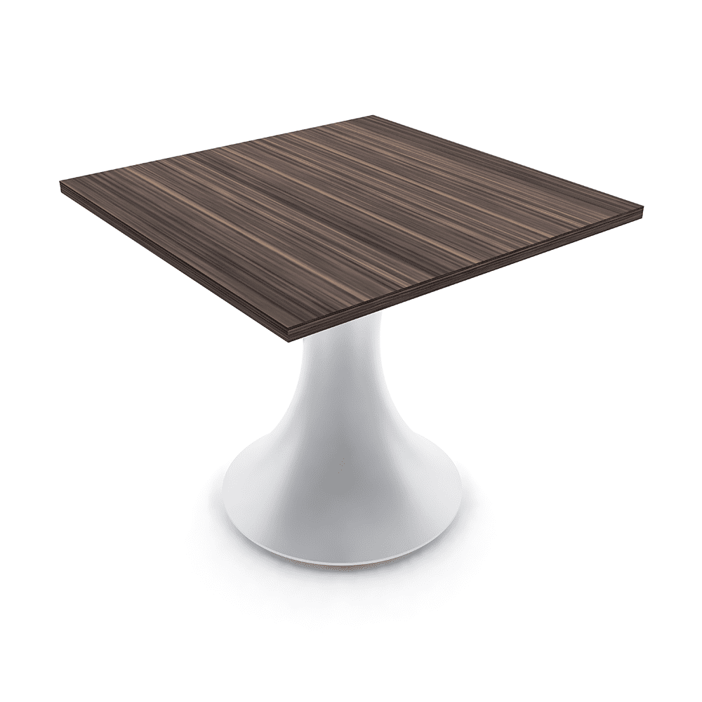 34" Small Square Table Wide Pedestal Base Conference Room Breakroom ...