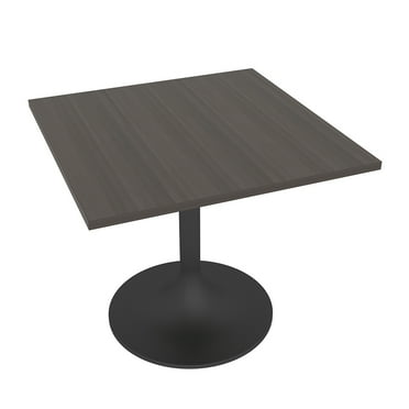 4 Person Square Meeting Table With Square Metal Base 46" Square Table ...