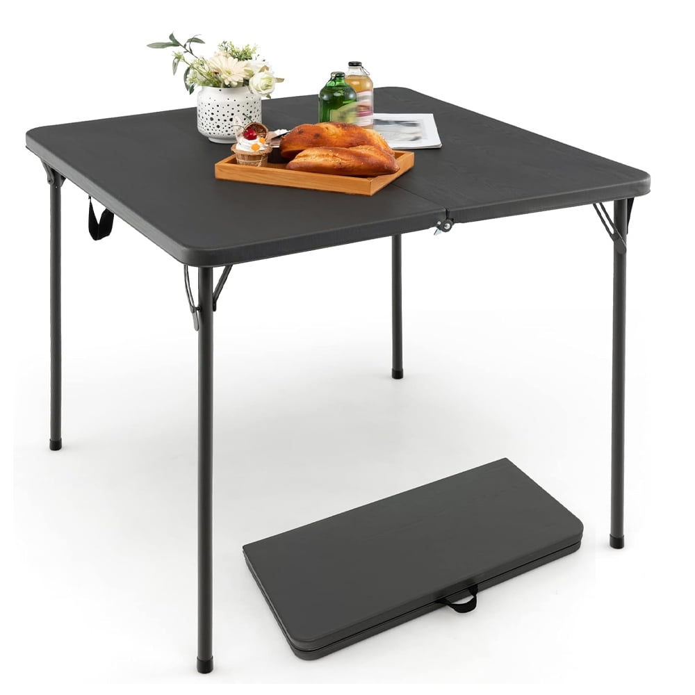 34" Square Folding Card Table, Foldable Plastic Folding Tables, Indoor ...