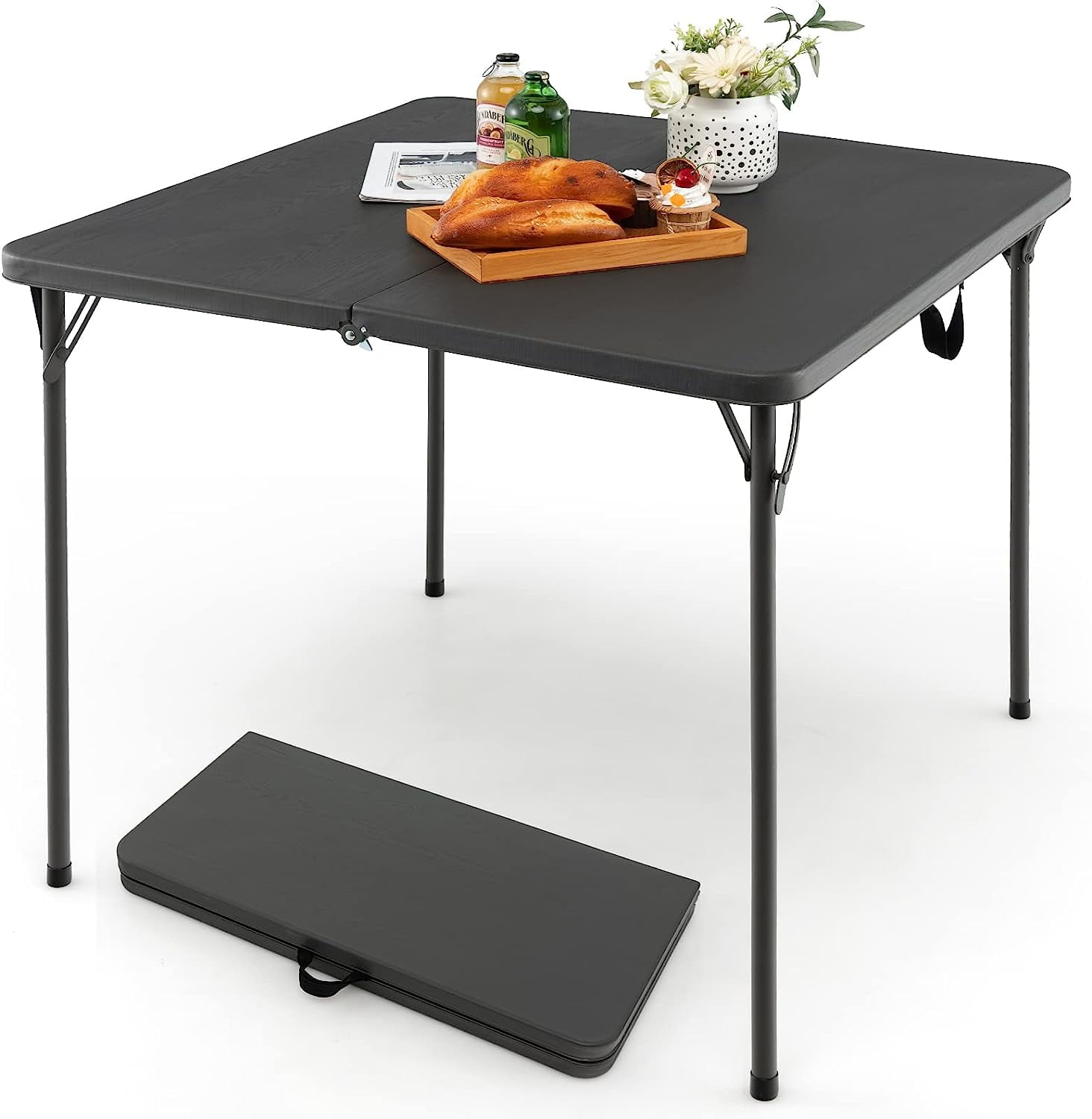 34" Square Folding Card Table, Foldable Plastic Folding Tables ...