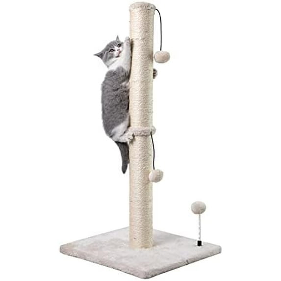 34” Tall Cat Scratching Post Premium Basics Kitten Scratcher Sisal ...