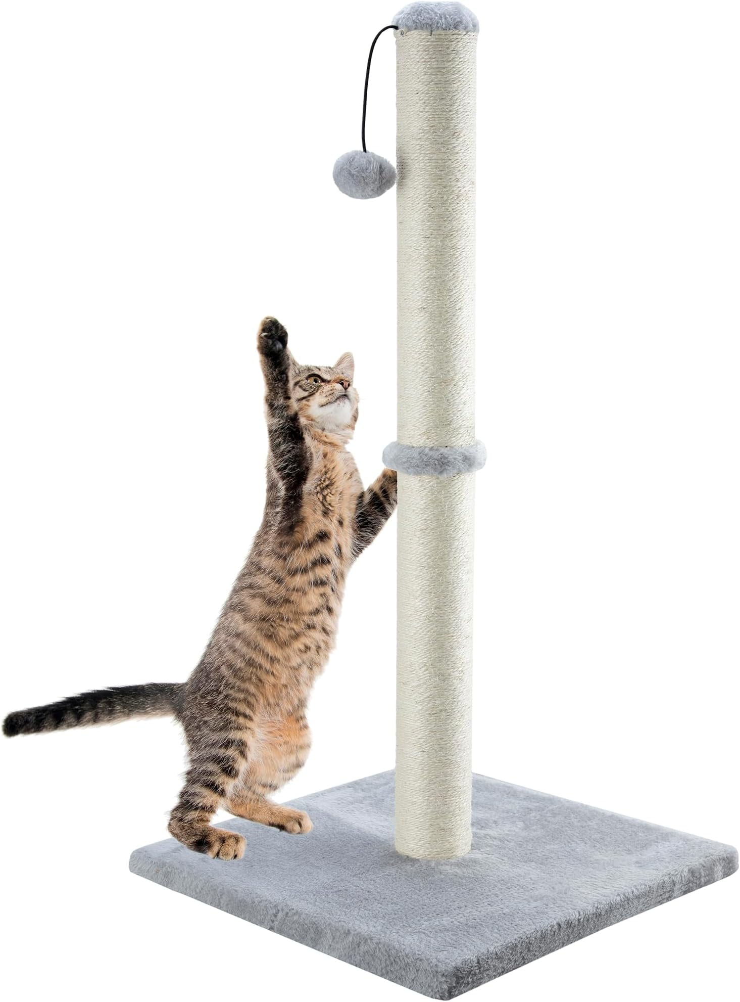 34" Tall for Large Cats and Kittens, High Vertical Scratcher with Sisal ...
