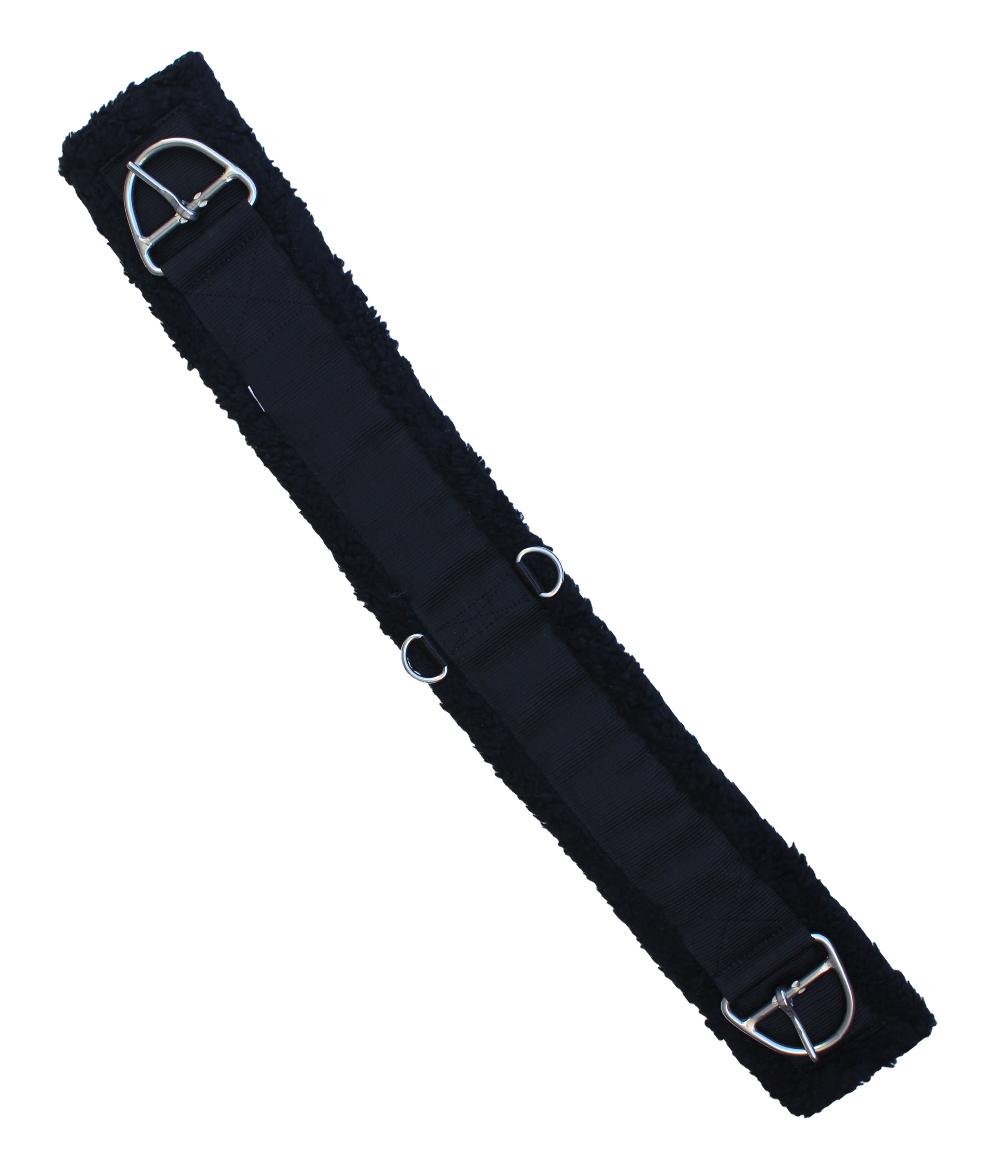34" Western Black Nylon Webbed Straight Rear Flank Saddle Cinch Fleece ...