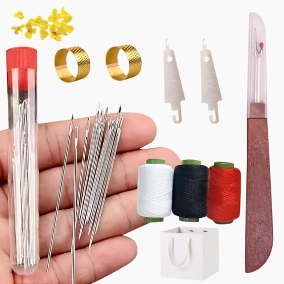34 count Big Eye Steel Sewing Kit, Stainless Steel Sewing Kit, Thread ...