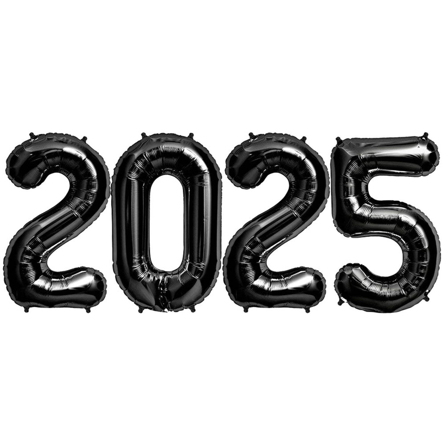 34 inch 2025 - Kaleidoscope Black Foil Balloon Numbers Kit (5 piece ...