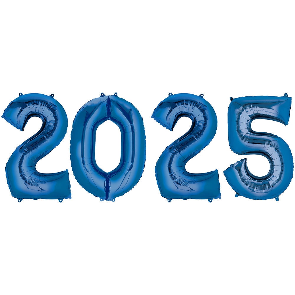 34 inch Anagram 2025 - Numbers Kit Foil Mylar Balloon - Blue - Party ...
