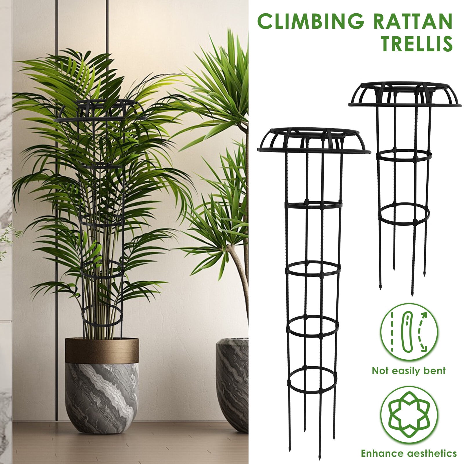 34 inch Garden Trellis for Climbing Planter Adjustable Metal Flower ...