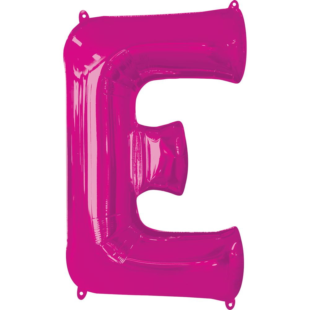 34 inch Letter E - Anagram - Pink Foil Mylar Balloon - Party Supplies ...