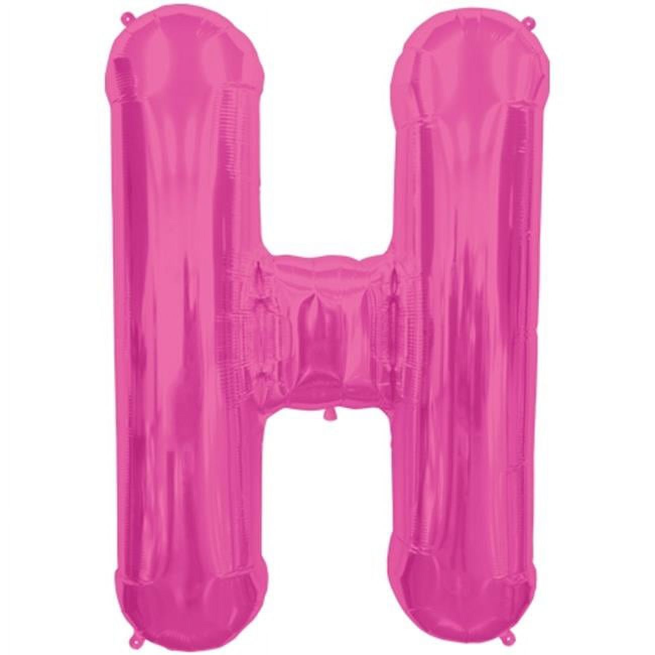 34 inch Letter H - Northstar - Magenta Foil Mylar Balloon - Party ...