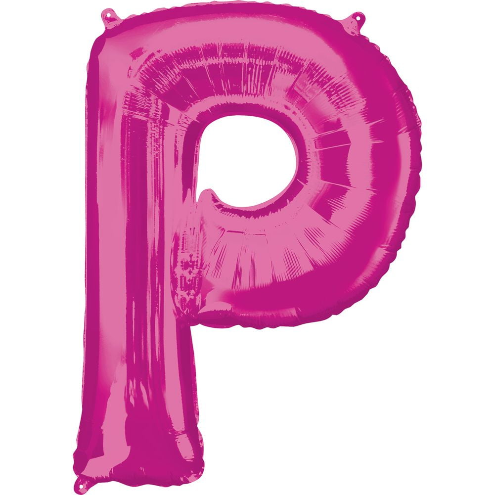 34 inch Letter P - Anagram - Pink Foil Mylar Balloon - Party Supplies ...