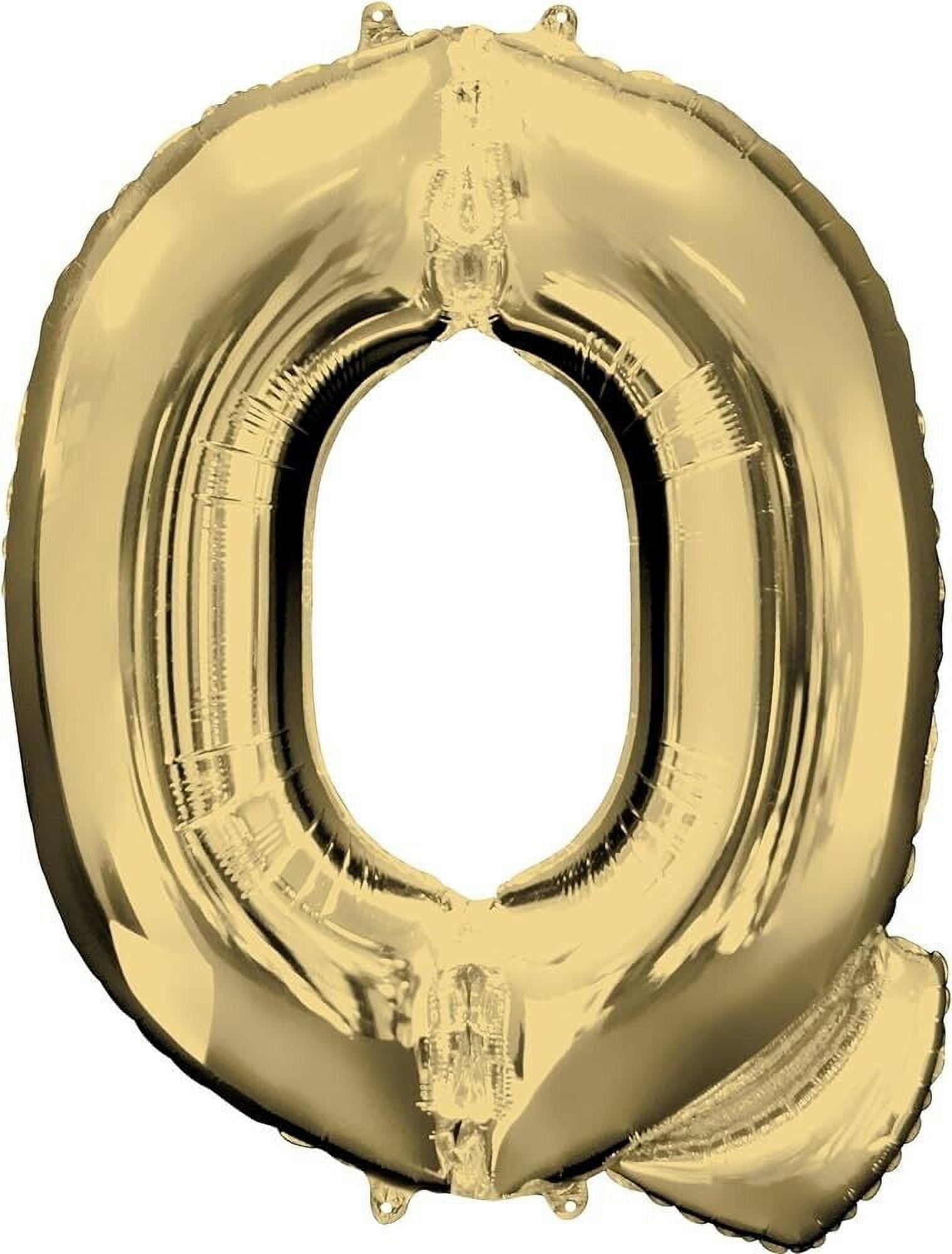 34 inch Letter Q - Anagram - White Gold Foil Mylar Balloon - Party ...