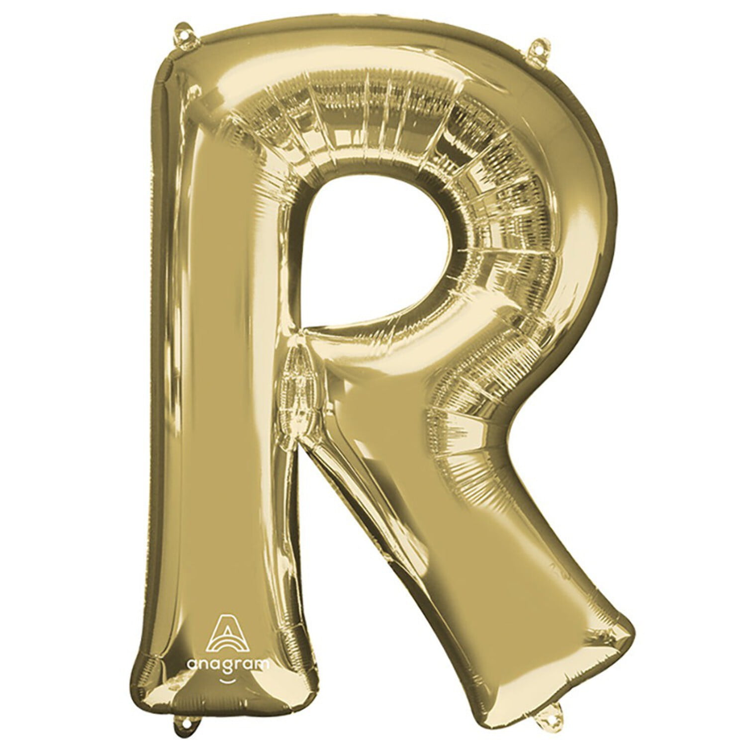 34 inch Letter R - Anagram - White Gold Foil Mylar Balloon - Party Supplies Decorations ...