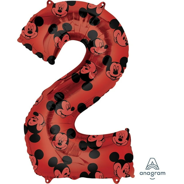 Anagram 34 inch Mickey Mouse Forever Number 2 Foil Mylar Balloon for ...
