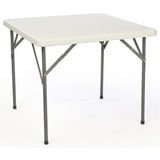 34-inch Square Folding Table with Molded Top, Steel Legs (FOLDTS3429 ...