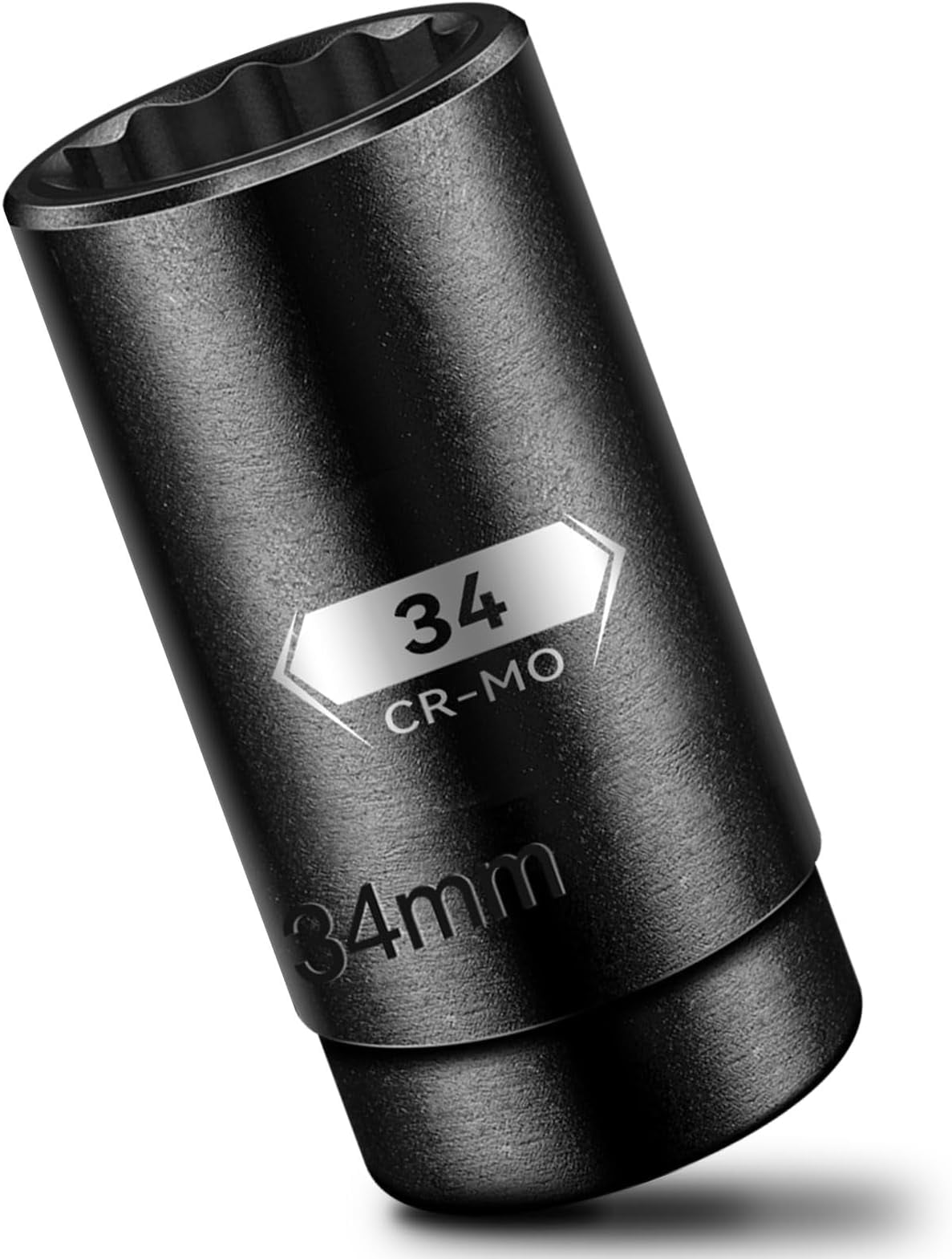 34 mm 12-Point Deep Impact Socket, 1/2 Inch Drive, Metric, Black ...