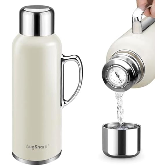 34 oz Insulated Water Bottle, Double Wall Vacuum Stainless Steel Water ...