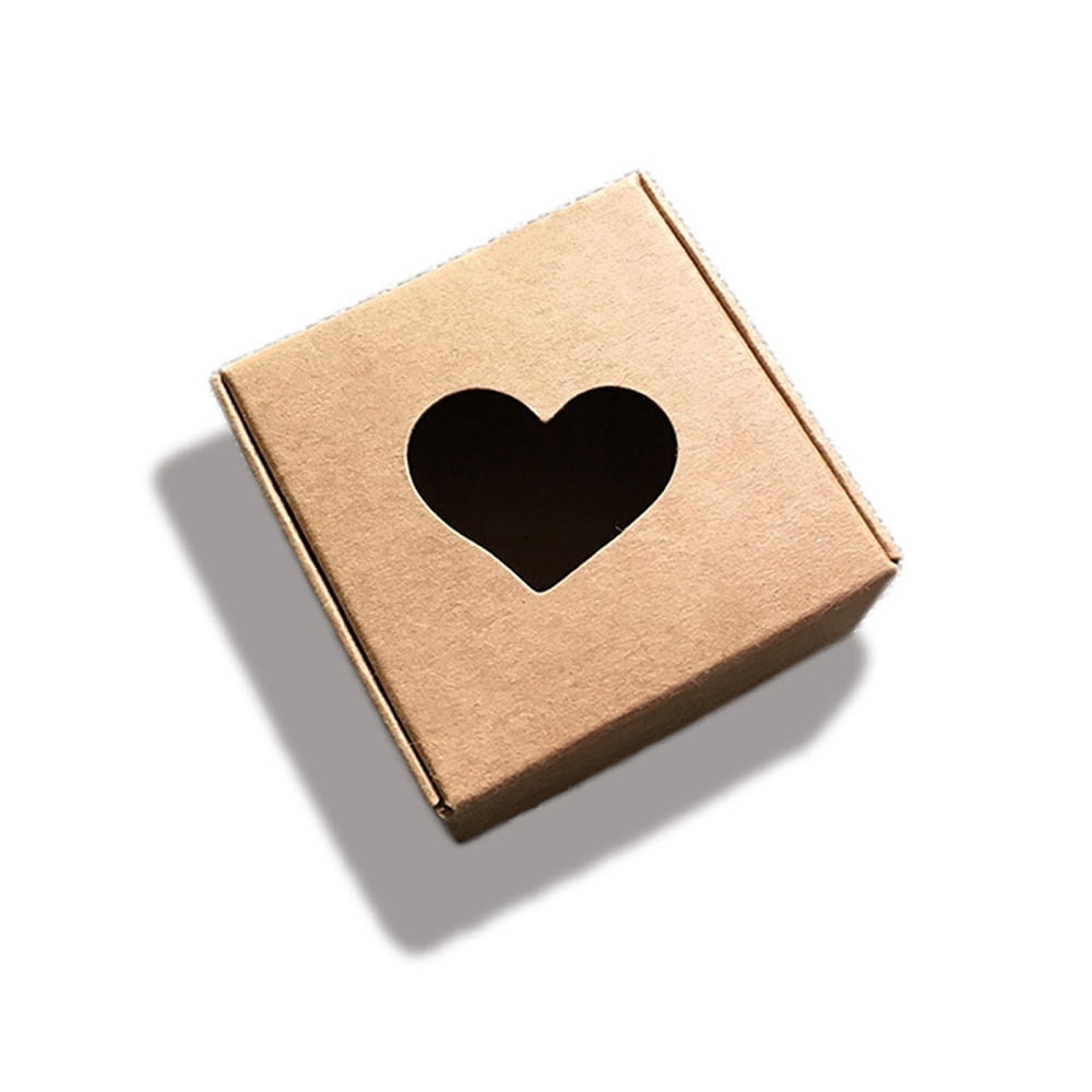 34 pc Foldable Creative Cardboard Box Gift Box with Hollow Heart Square ...