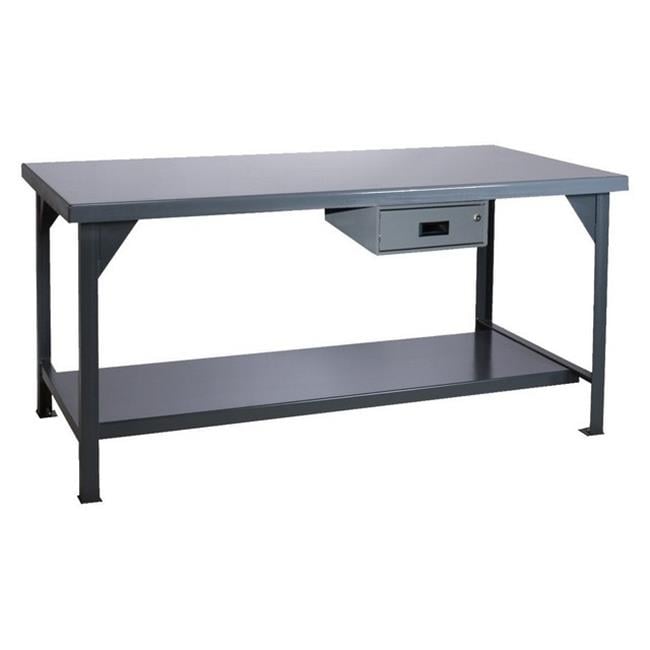 34 x 60 x 36 in. Steel Extra Heavy Duty Workbench with Drawer - Walmart.com