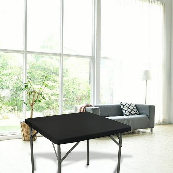 34"x34" Square Fitted Tablecloth Elastic Polyester Table Cloth Card ...