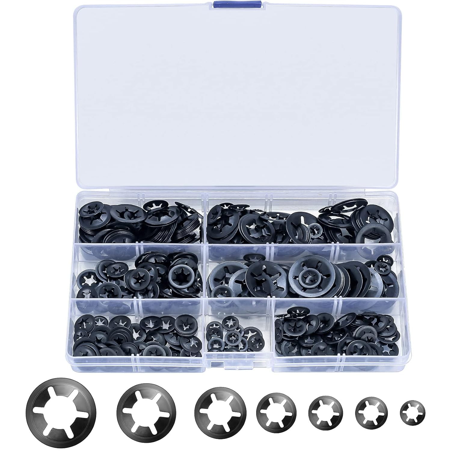 340 Pcs Starlock Washers, Internal Tooth Push On Locking Washers, Quick ...