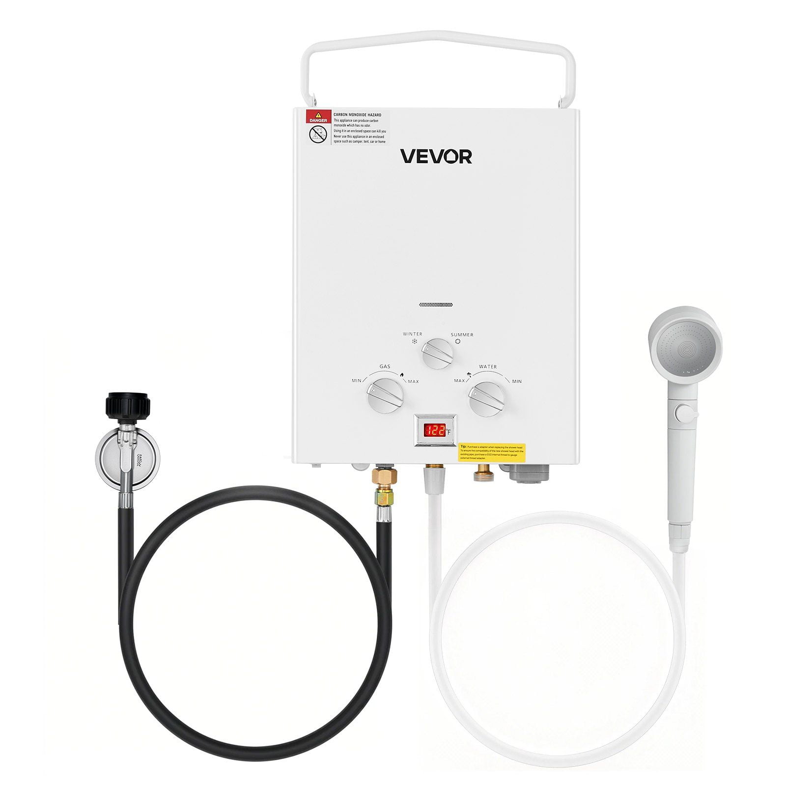34000 BTU Tankless Portable Water Heater Propane Outdoor - 5L 1.32GPM ...