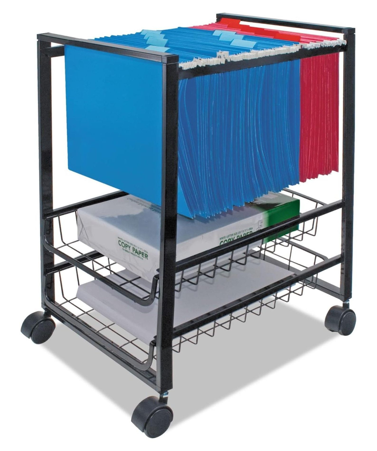 34075 Mobile File Cart with Sliding Baskets, 12 7/8-Inch Width x 15 ...