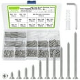 340PCS M3 Self Tapping Screws & Anchors, Phillips Flat Head Wood Screws Assortment Kit, 6mm to ...