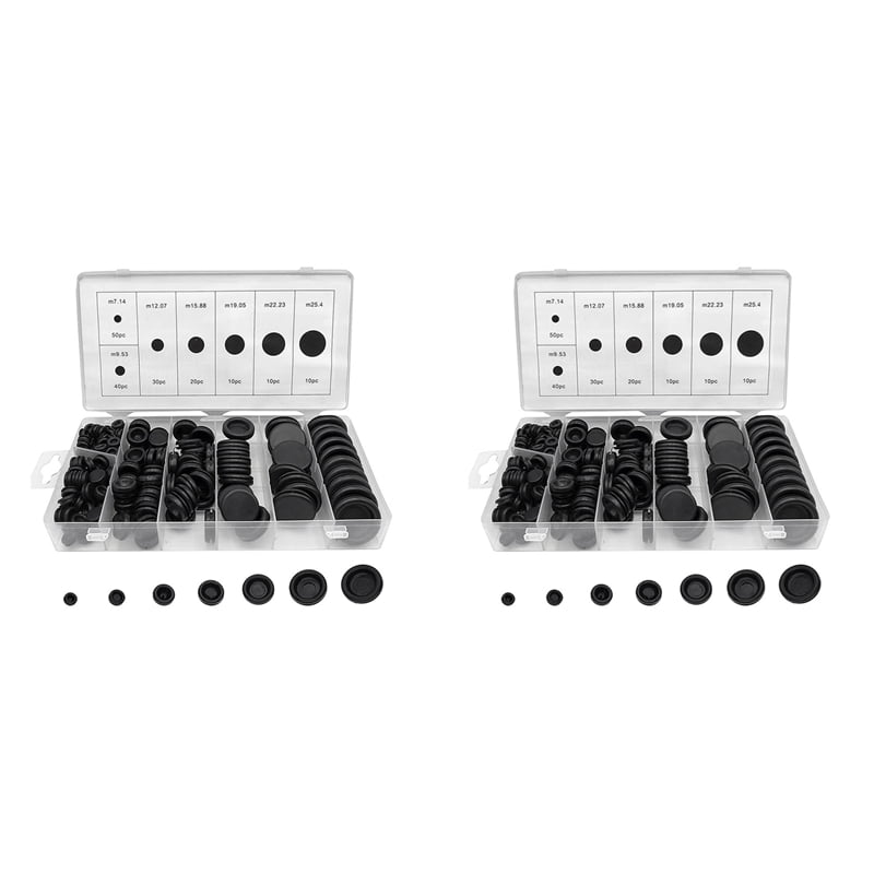 340Pcs 7 Sizes Rubber Grommet Assortment Kit, Firewall Hole Plug Set ...