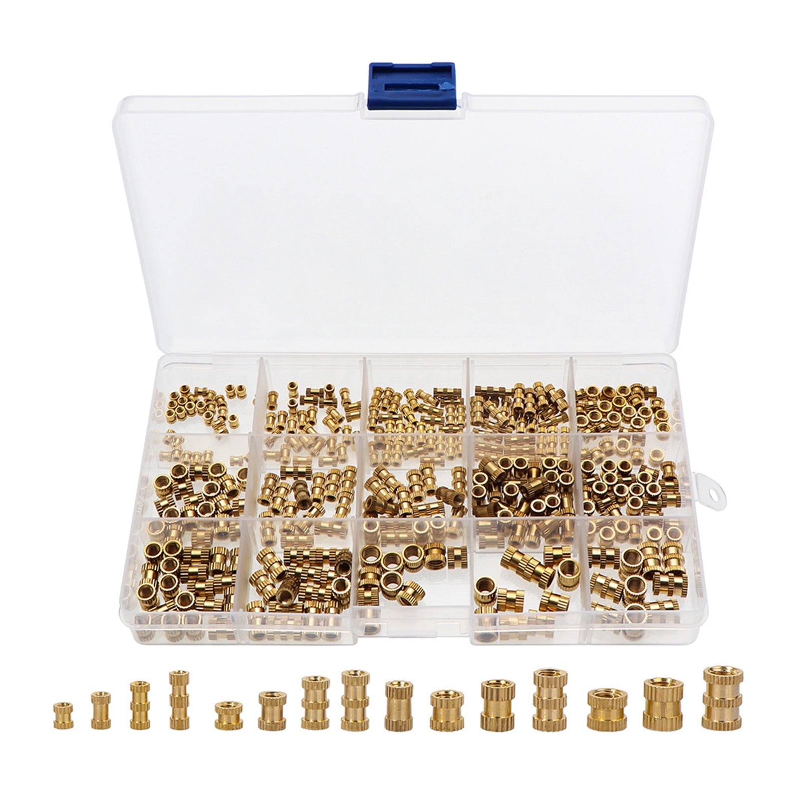 340Pcs M2 M3 M4 M5 Brass insert nut Injection Molding Brass Knurled ...