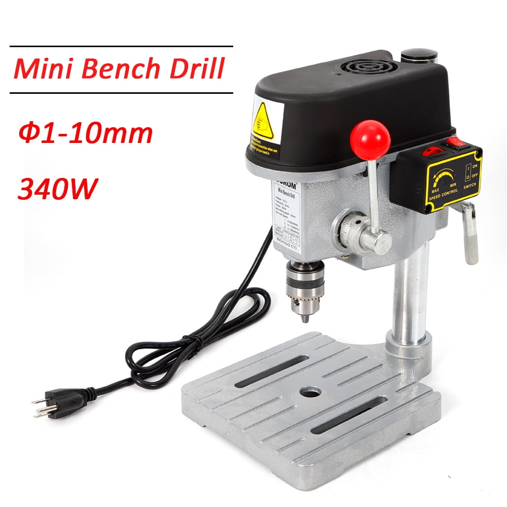 340W Mini Bench Clamp Drill Press Stand 1-10mm Electric Bench Drill ...