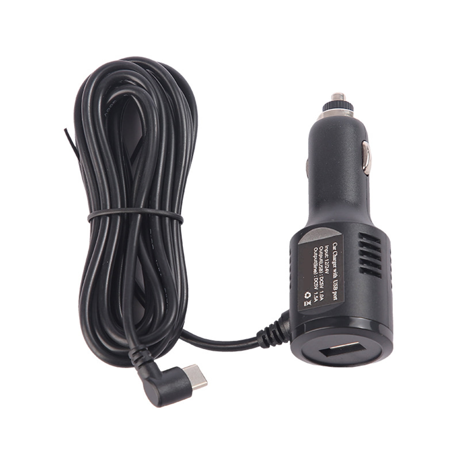 340cm Angled Type C Car Charging Adapter USB Port Compactly Design 5V ...