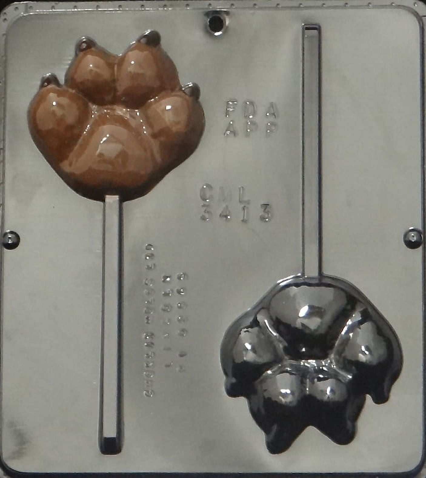 3413 Dog's Paw Pop Lollipop Chocolate Candy Mold - Walmart.com