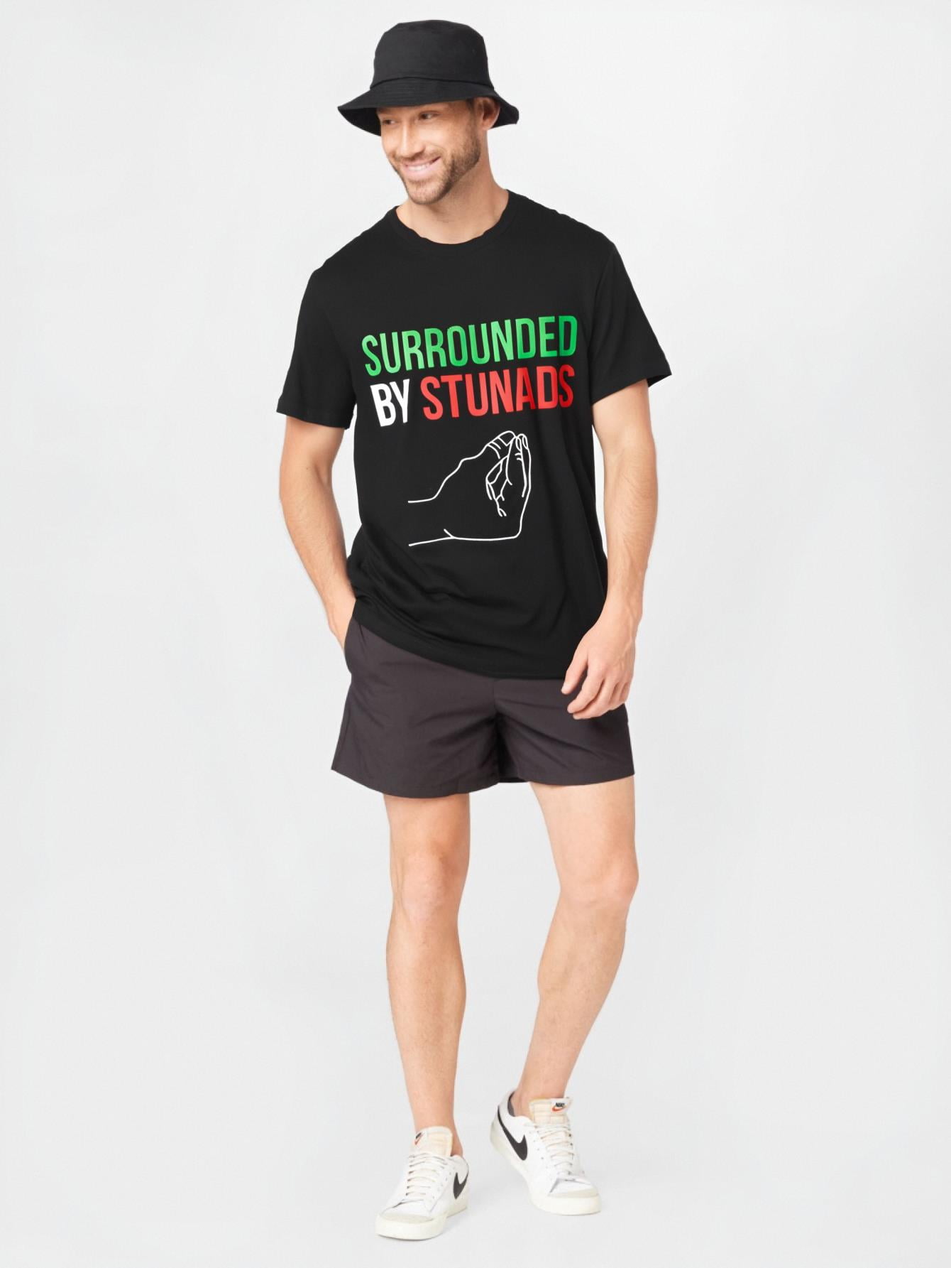 341424 Funny Men's Short Sleeve Graphic T-shirt - Black Italian T-shirt ...