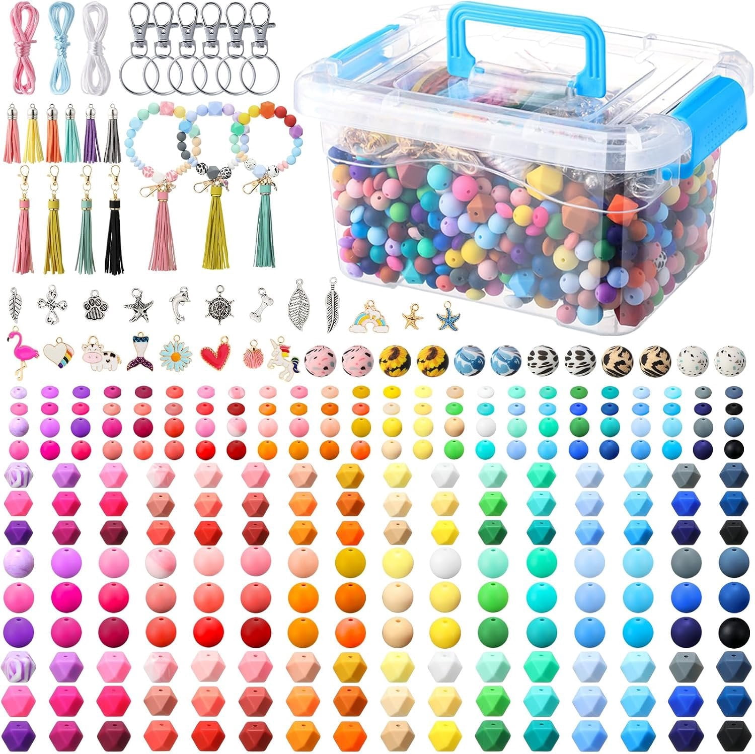 342 count Beads for Making Kit, 12mm15mm Round 14mm17mm Polygonal ...