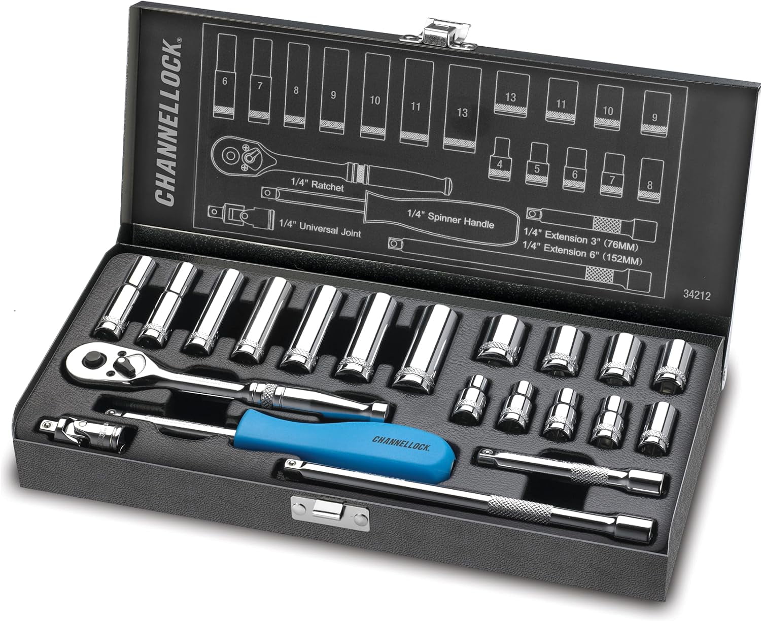 34212 1/4" Drive Metric Socket set, 21 Piece - Walmart.com